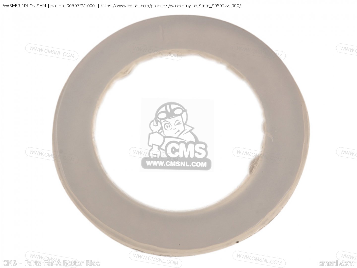 90507ZV1000: WASHER NYLON 9MM Honda - buy the 90507-ZV1-000 at CMSNL