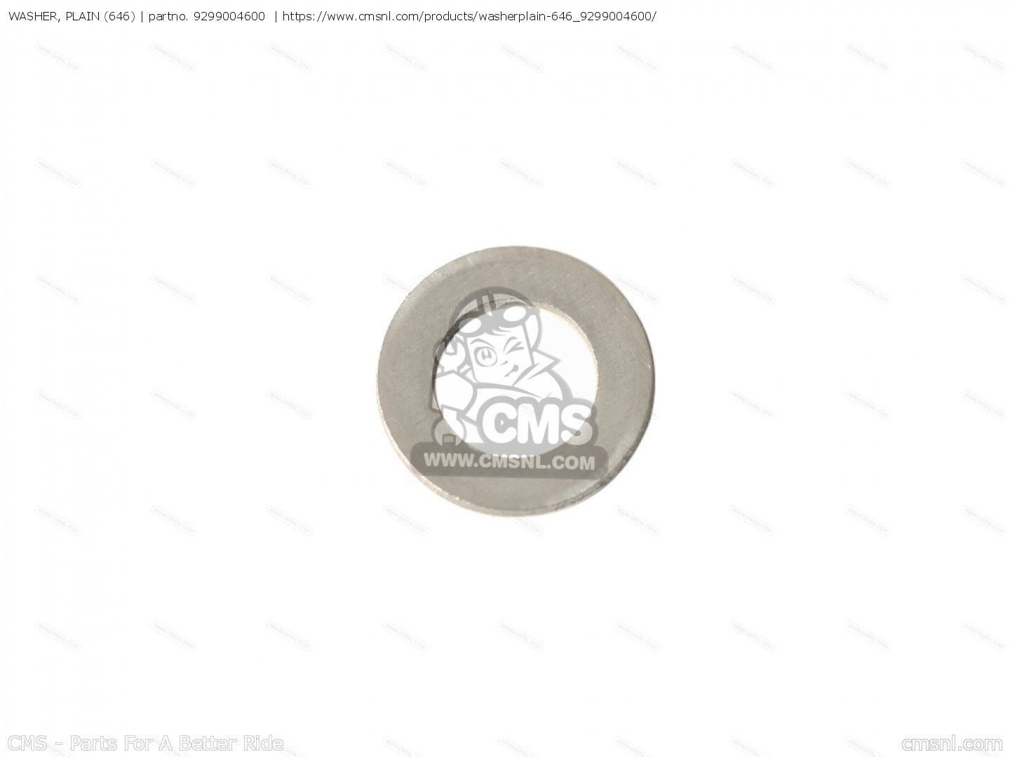 WASHER, PLAIN (646) for Yamaha - order at CMSNL