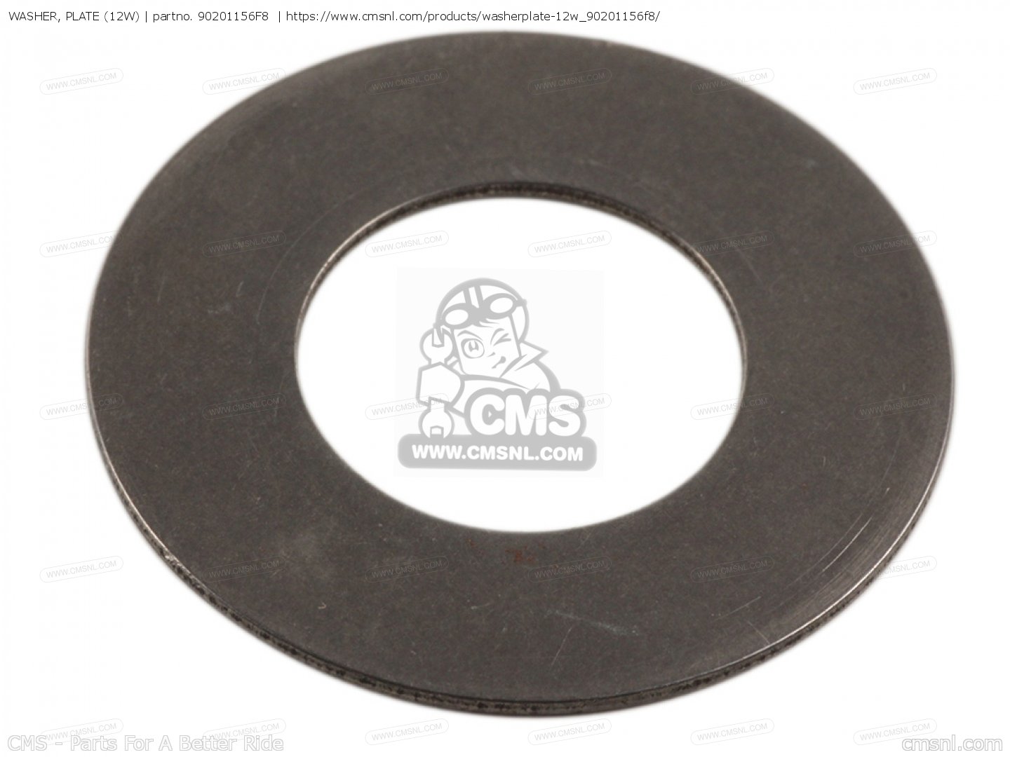 90201156F8: WASHER, PLATE (12W) Yamaha - buy the 90201-156F8-00 at CMSNL
