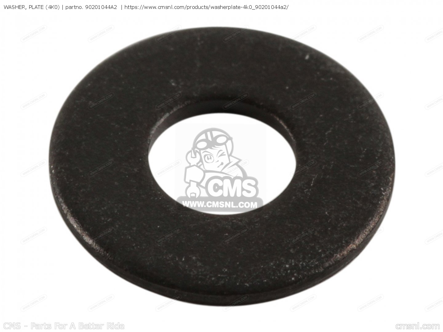 90201044A2: WASHER, PLATE (4K0) Yamaha - buy the 90201-044A2-00 at CMSNL
