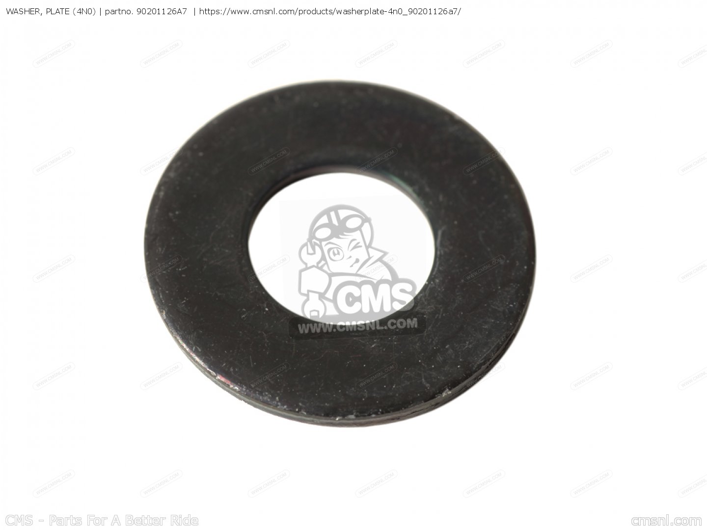 90201126A7: WASHER, PLATE (4N0) Yamaha - buy the 90201-126A7-00 at CMSNL