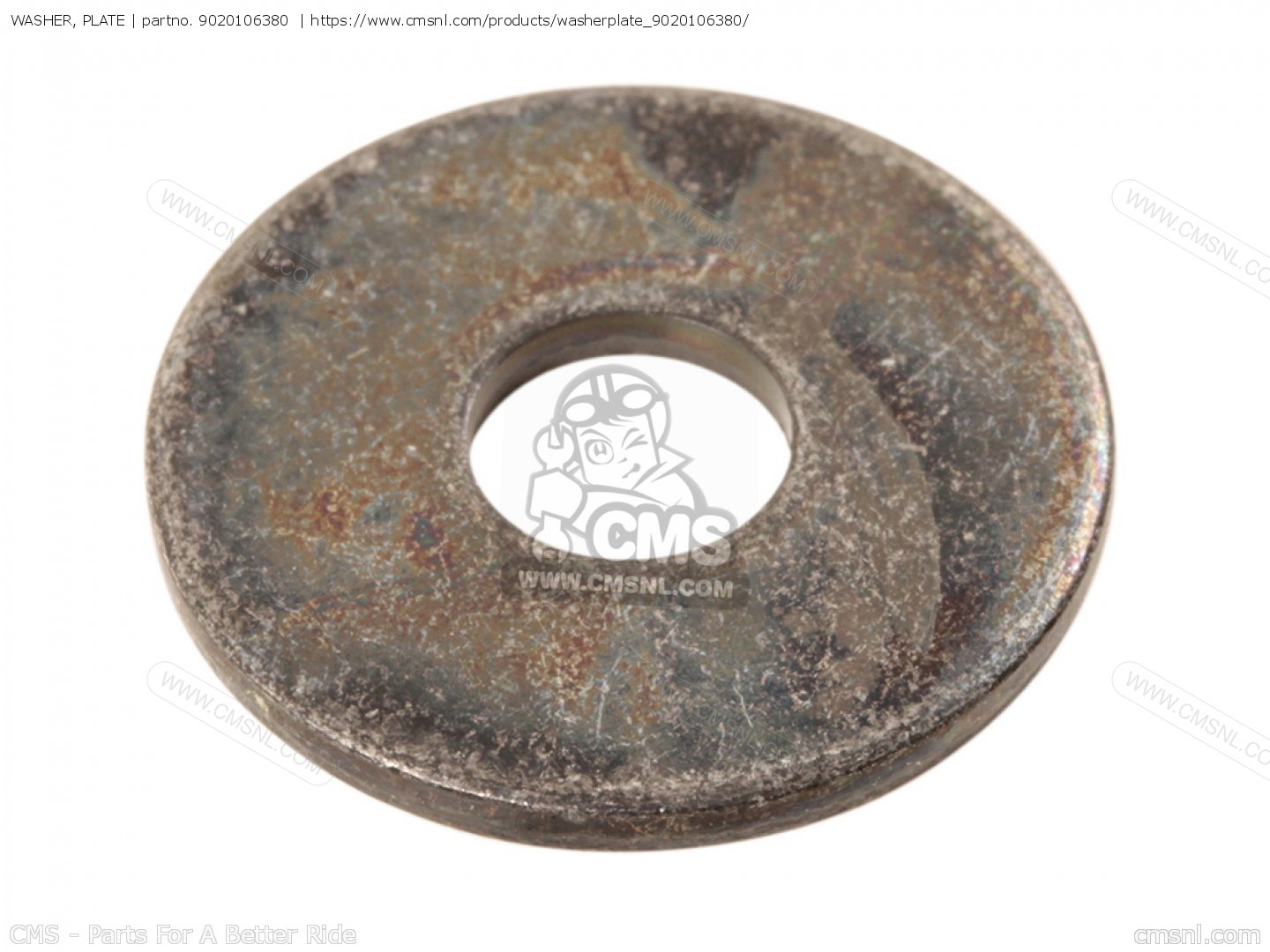 9020106380: WASHER, PLATE Yamaha - buy the 90201-06380-00 at CMSNL