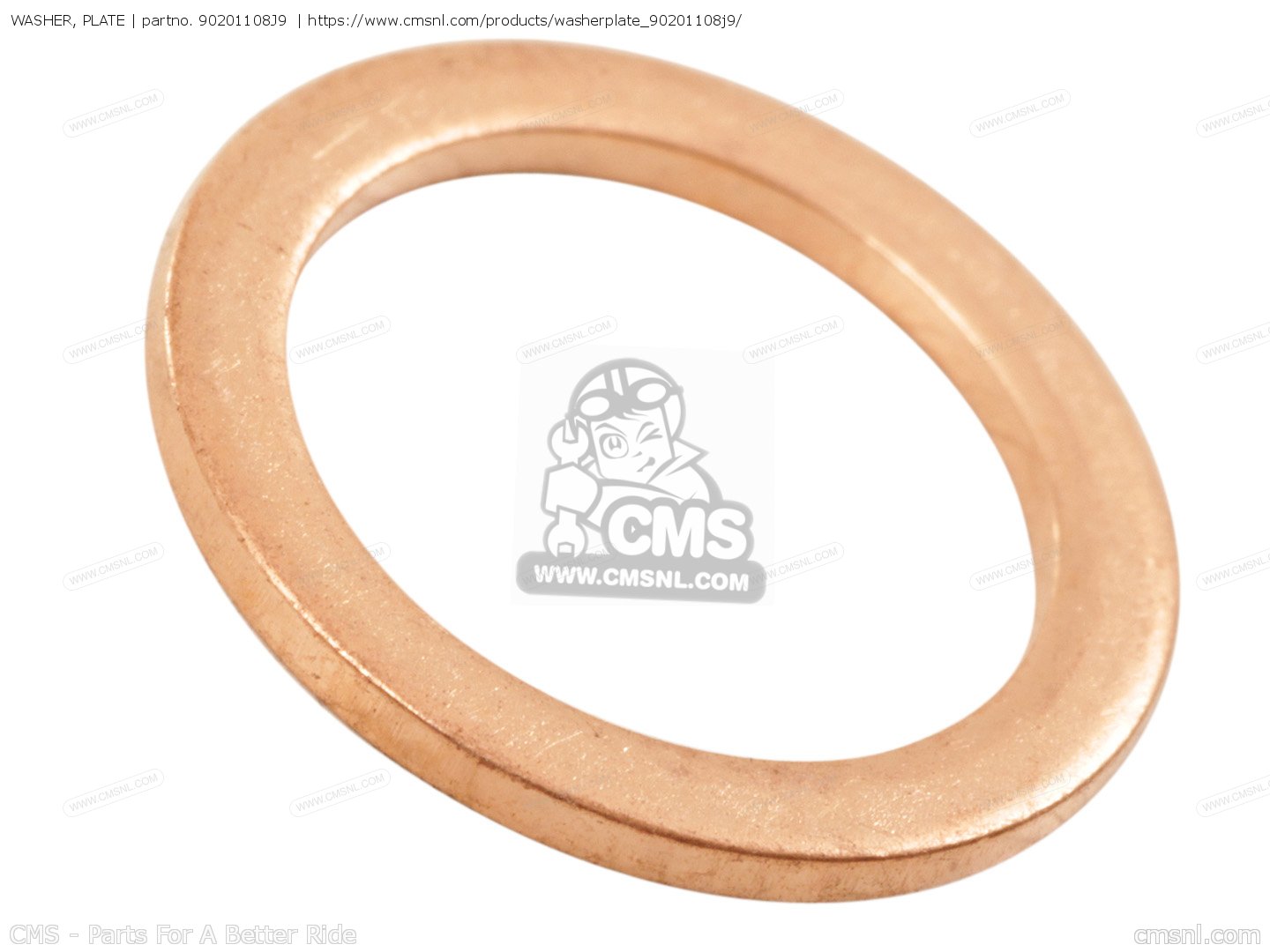 90201108J9: WASHER, PLATE Yamaha - buy the 90201-108J9-00 at CMSNL