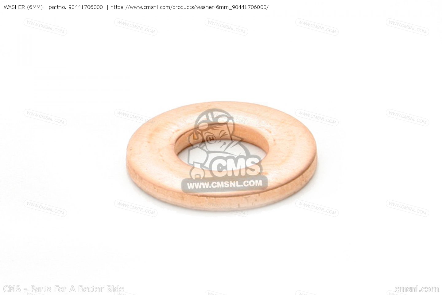 WASHER SEAL, 6MM for Honda - order at CMSNL