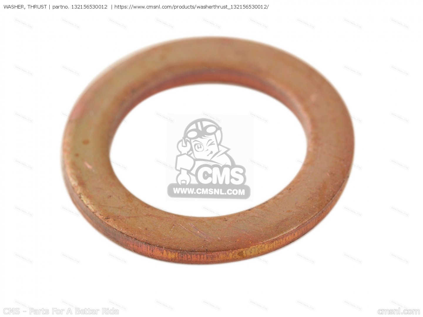 132156530012: WASHER, THRUST Yamaha - buy the 132-15653-00-12 at CMSNL