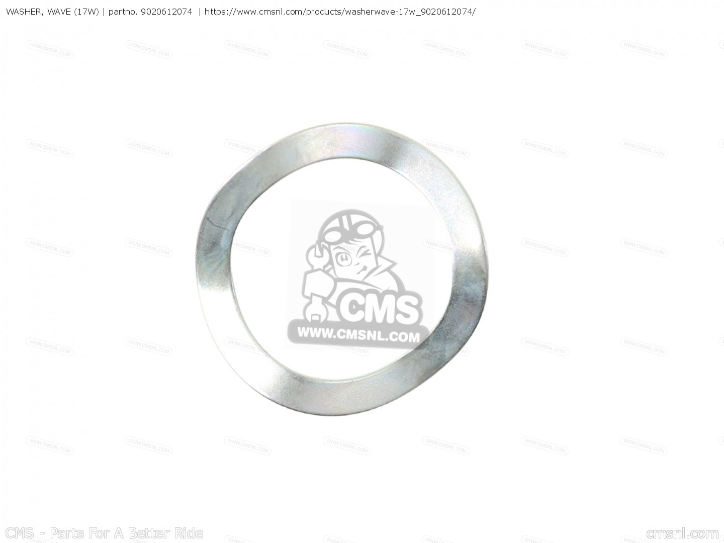 9020612074: WASHER, WAVE (17W) Yamaha - buy the 90206-12074-00 at CMSNL