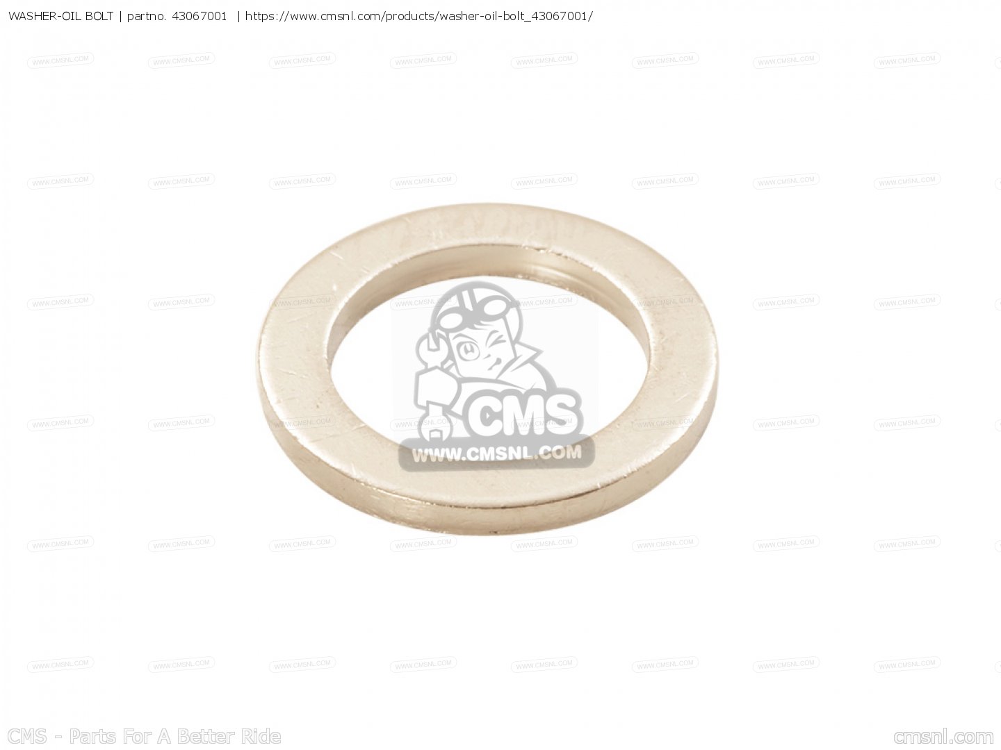 WASHER,10.5X15X1.5 for Kawasaki - order at CMSNL