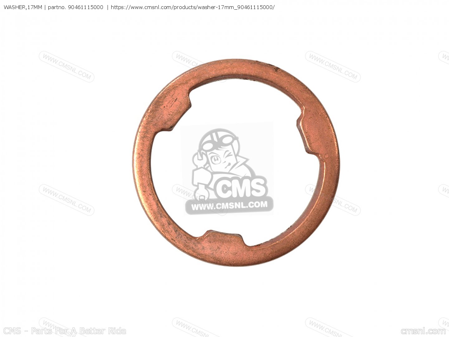 90461115000: WASHER,17MM Honda - buy the 90461-115-000 at CMSNL