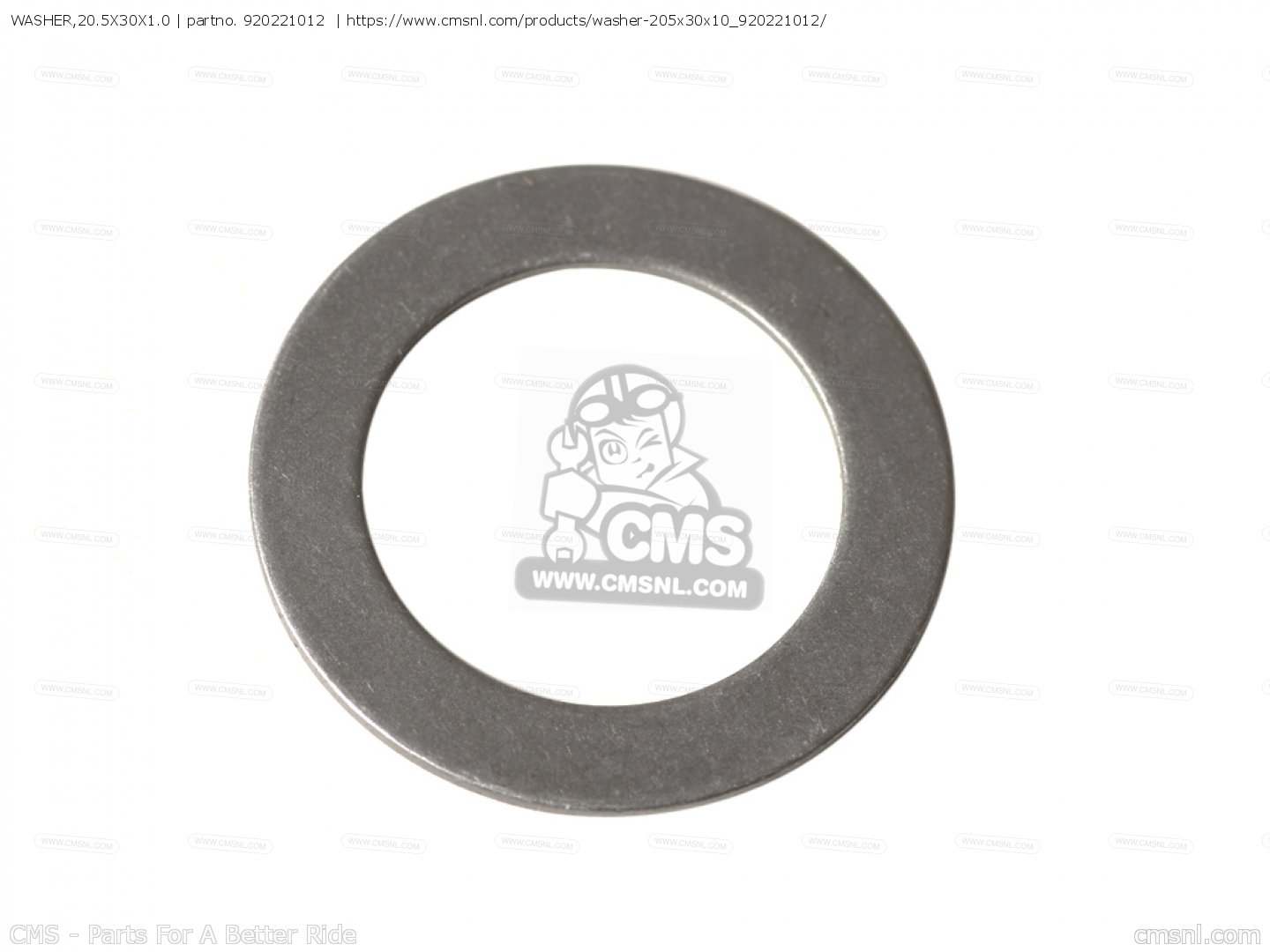 920221012: WASHER,20.5X30X1 Kawasaki - buy the 92022-1012 at CMSNL