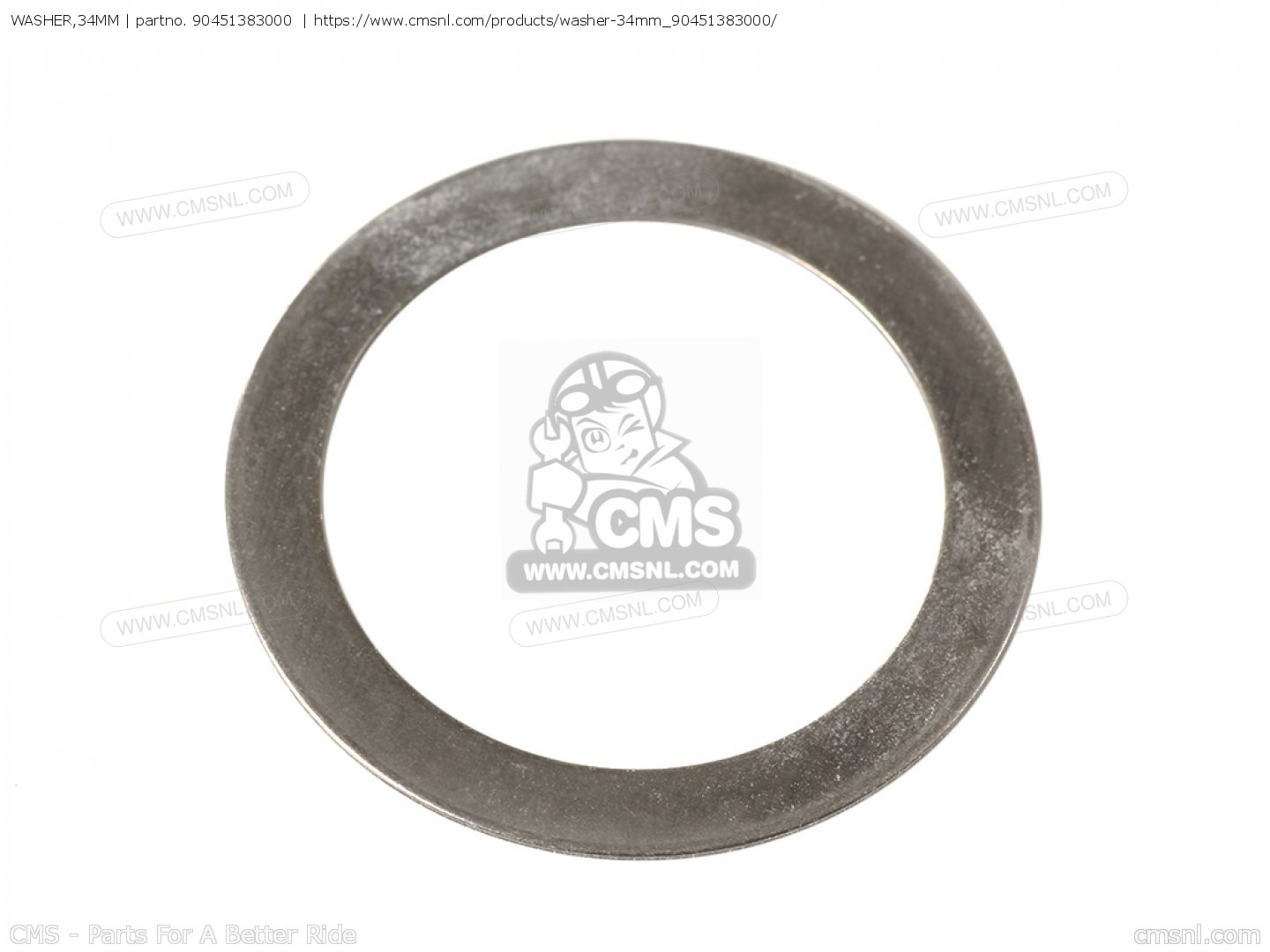 90451383000: WASHER,34MM Honda - buy the 90451-383-000 at CMSNL