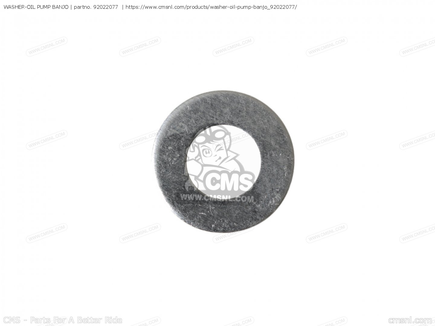 92022077: WASHER,6.1X12X1 Kawasaki - buy the 92022077 at CMSNL