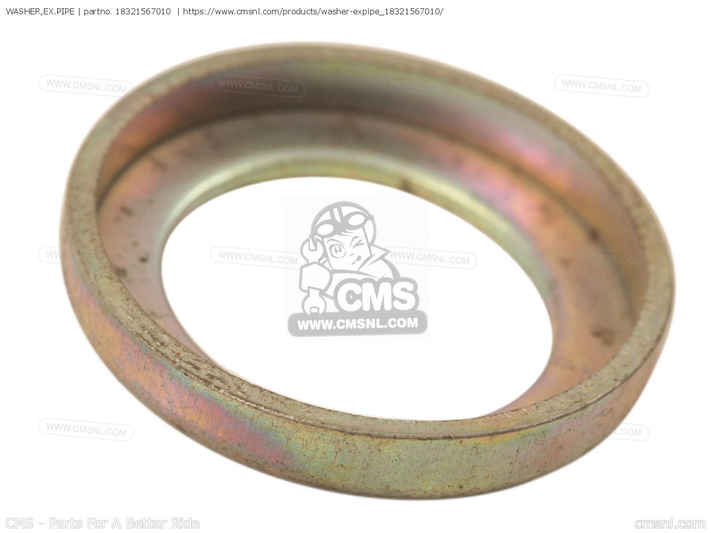 18321567010: WASHER,EX.PIPE Honda - buy the 18321-567-010 at CMSNL
