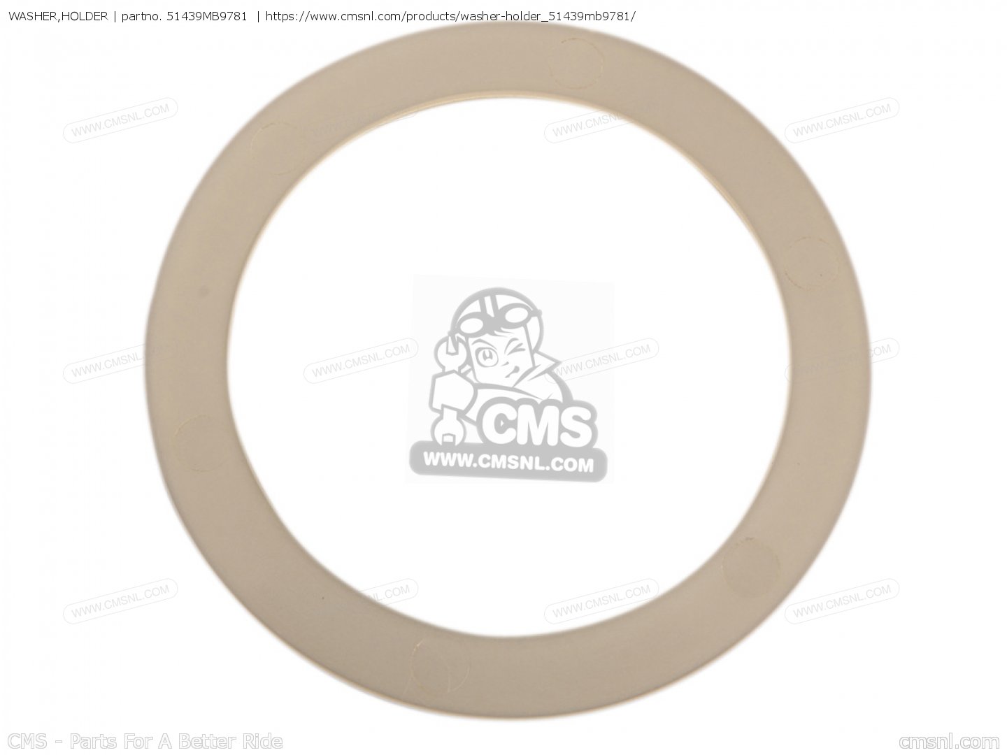 51439MB9781: WASHER,HOLDER Honda - buy the 51439-MB9-781 at CMSNL