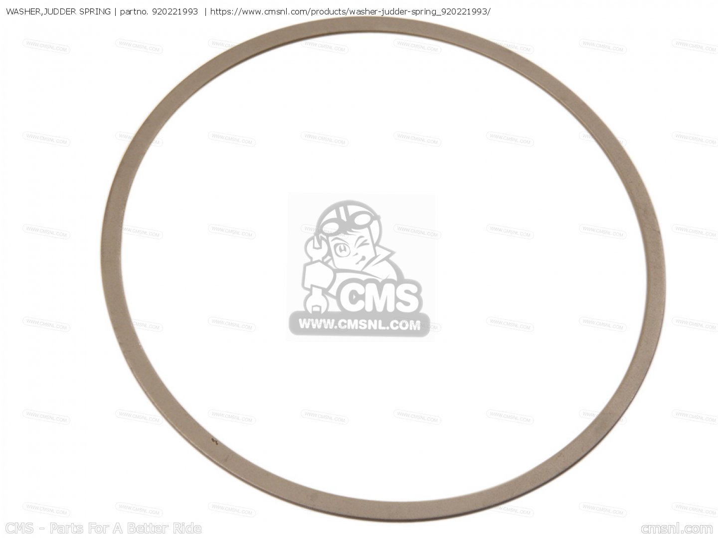 920221993: WASHER,JUDDER SPRING Kawasaki - buy the 92022-1993 at CMSNL