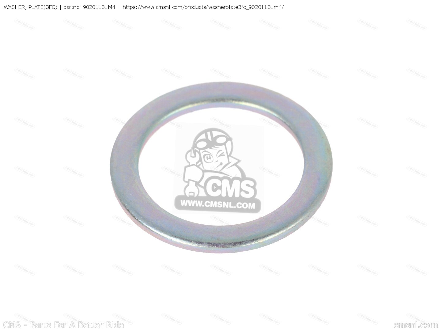 90201-131M4-00 Washer, Plate(3Fc), 90201131M4 Yamaha - CR50Z, YV50