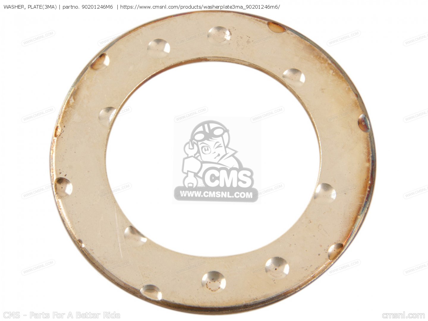 90201246M6: Washer, Plate(3ma) Yamaha - buy the 90201-246M6 at CMSNL