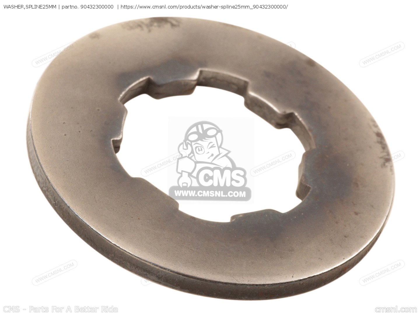 90432300000: WASHER,SPLINE25MM Honda - buy the 90432-300-000 at CMSNL