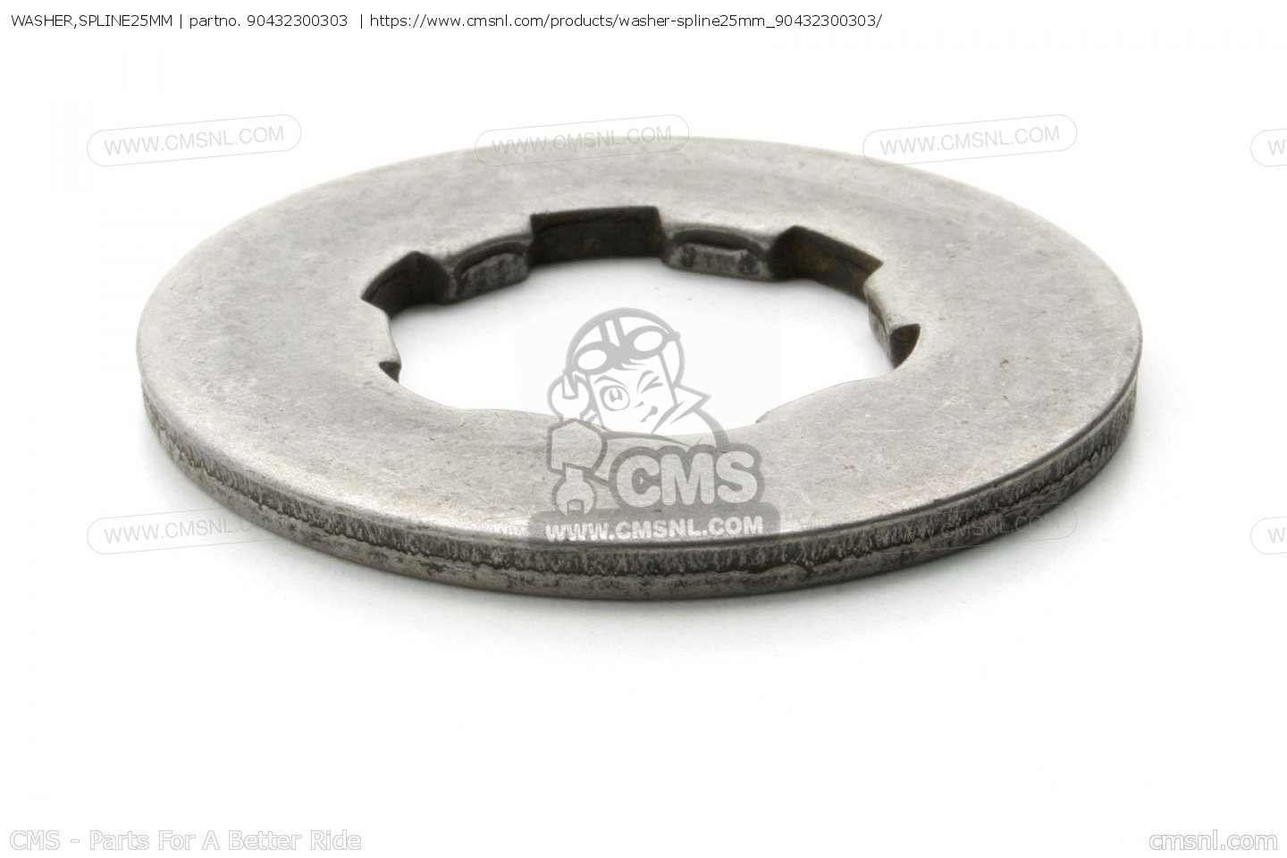 90432300303: WASHER,SPLINE25MM Honda - buy the 90432-300-303 at CMSNL