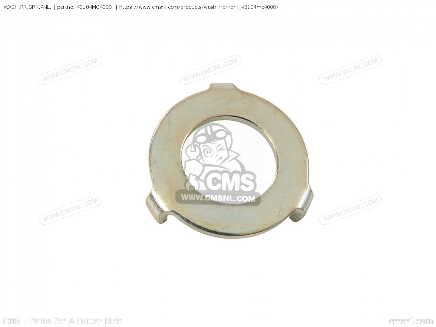 43104MC4000: WASH,RR.BRK.PNL. Honda - buy the 43104-MC4-000 at CMSNL