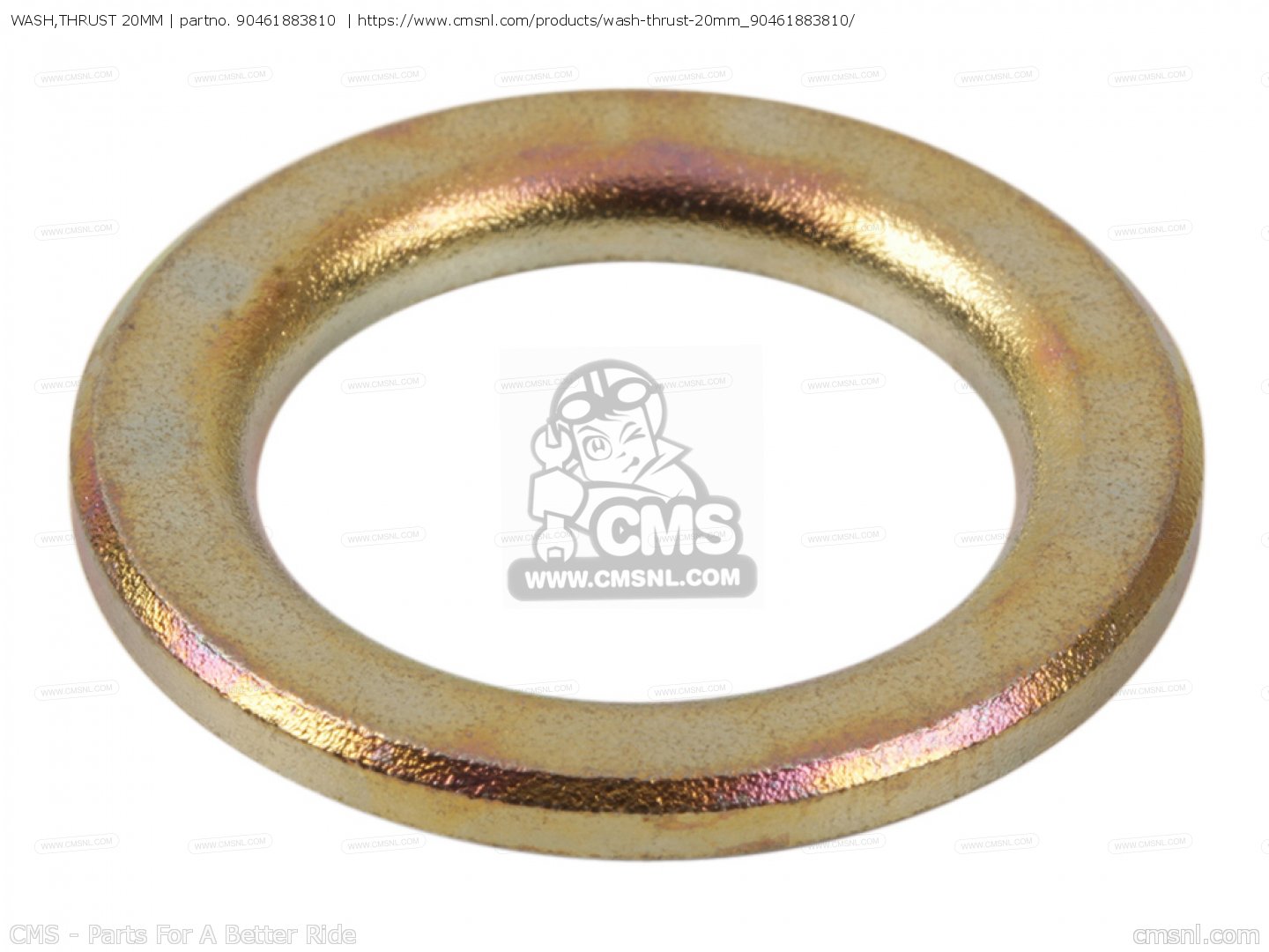 90461883810: WASH,THRUST 20MM Honda - buy the 90461-883-810 at CMSNL