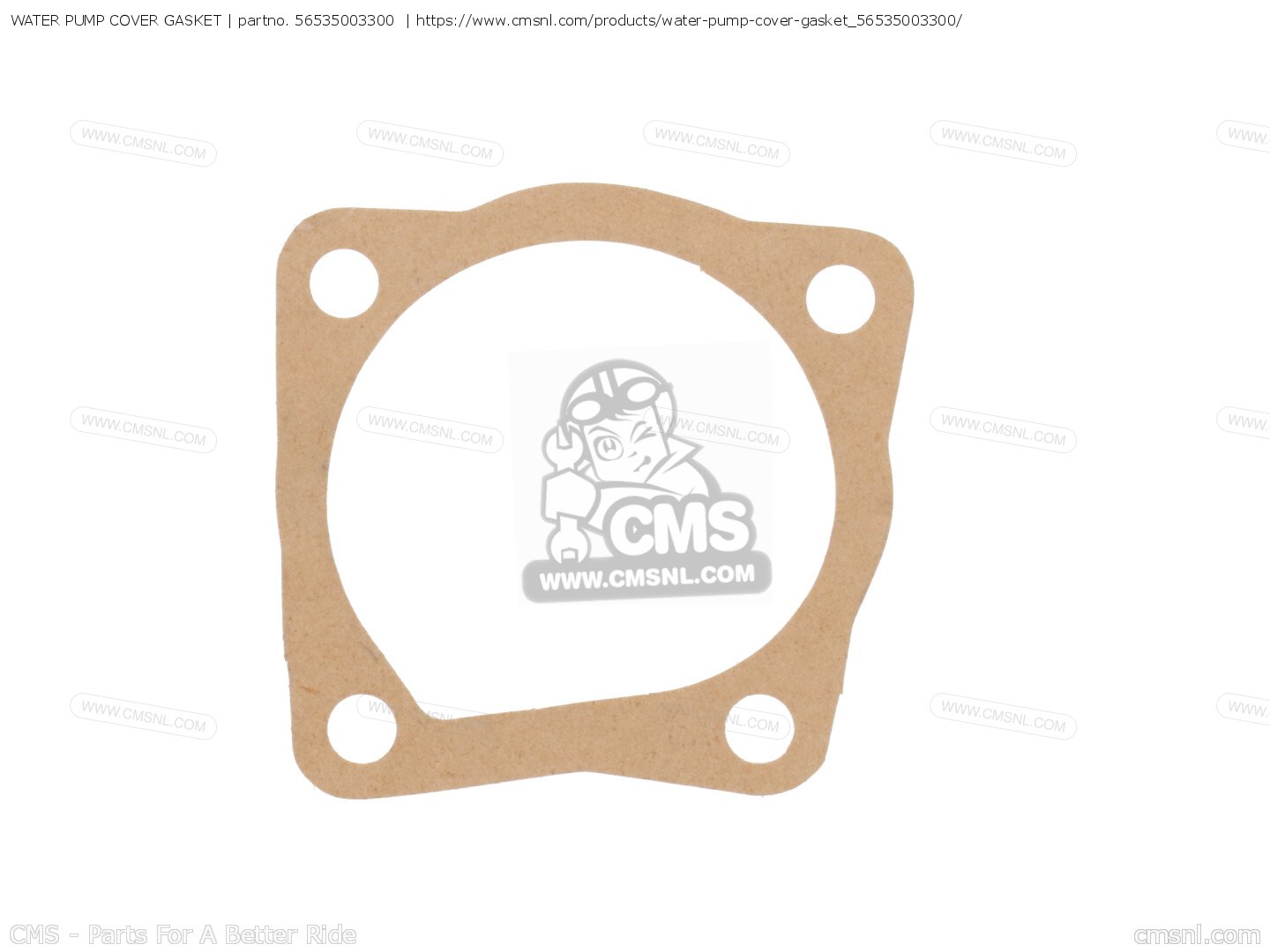 WATER PUMP COVER GASKET for KTM - order at CMSNL