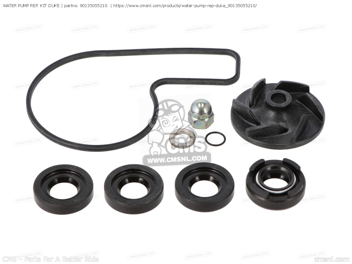 90135055210: WATER PUMP REP. KIT DUKE KTM - buy the 90135055210 at CMSNL