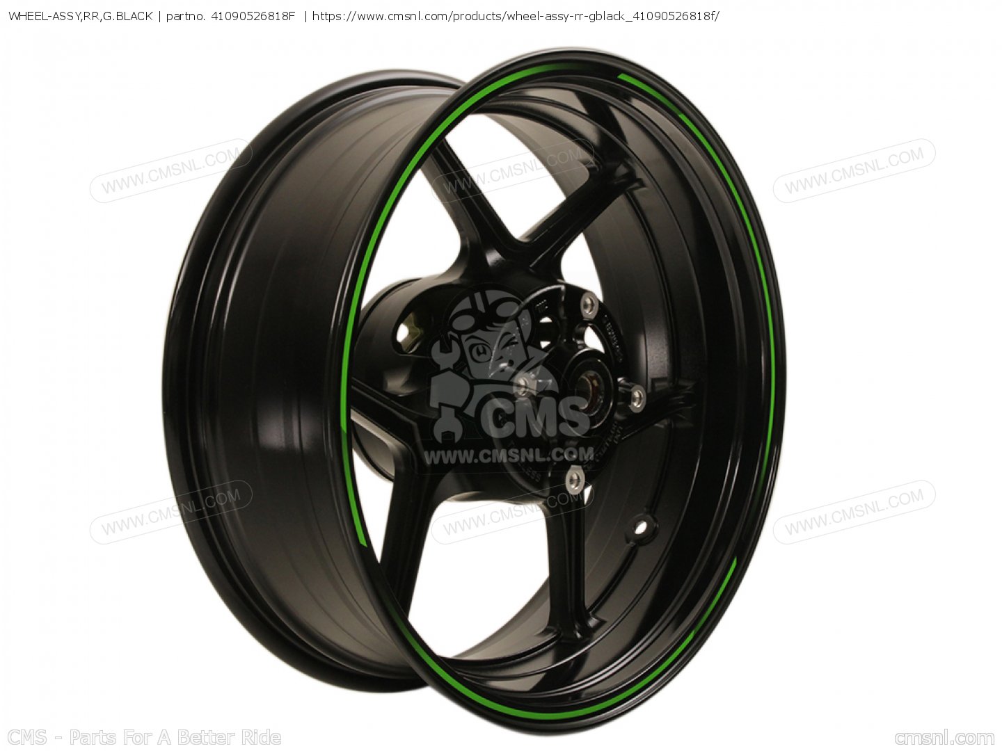 41090526818F: Wheel-assy,rr,g.black Kawasaki - buy the 41090-5268-18F ...