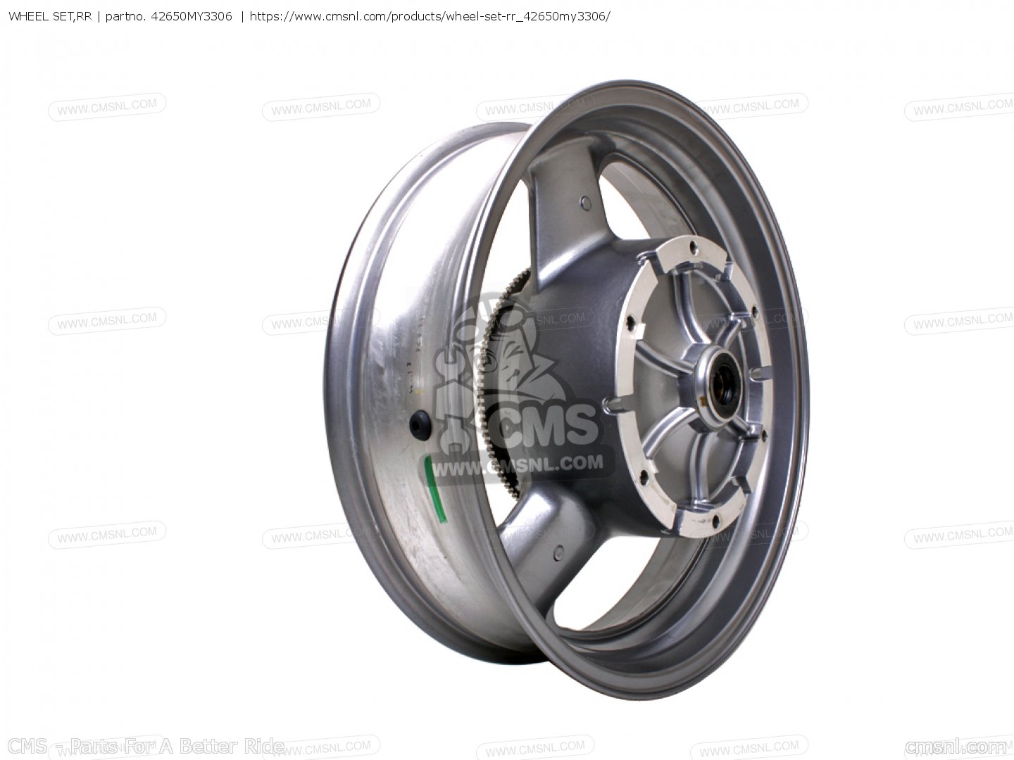 42650MY3306: WHEEL SET,RR Honda - buy the 42650-MY3-306 at CMSNL