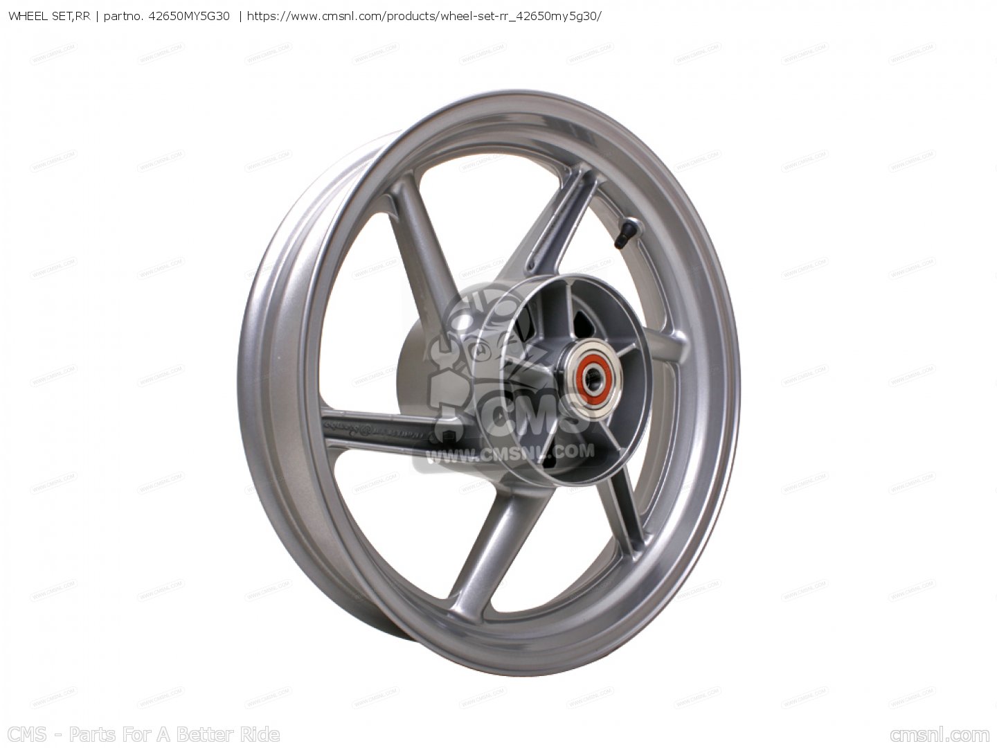 42650MY5G30: WHEEL SET,RR Honda - buy the 42650-MY5-G30 at CMSNL