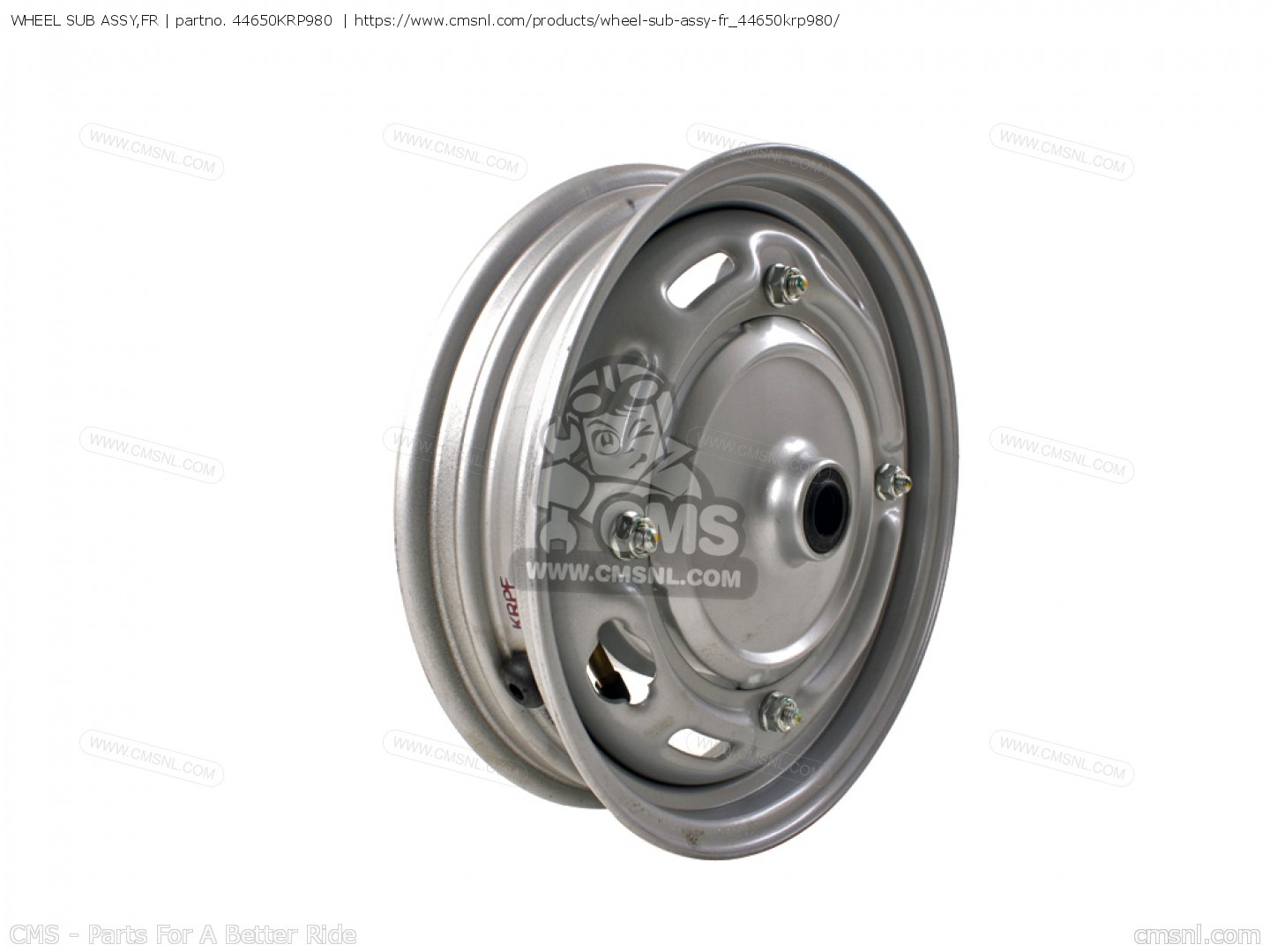 44650KRP980: Wheel Sub Assy,fr Honda - buy the 44650-KRP-980 at CMSNL