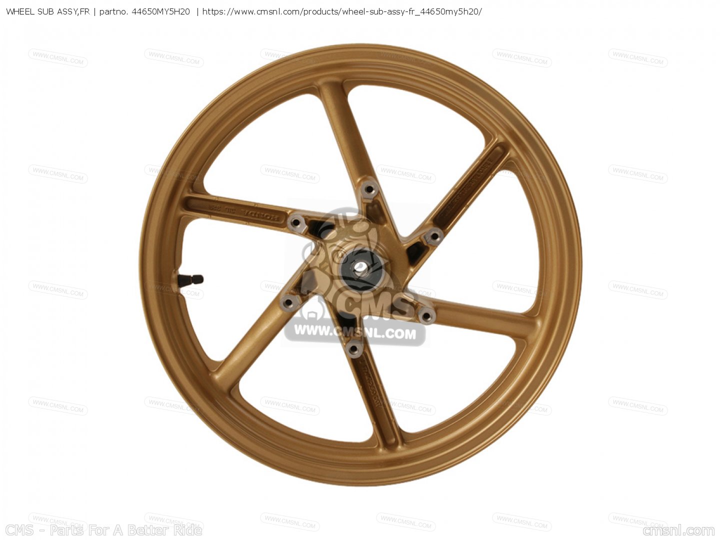 44650MY5H20: WHEEL SUB ASSY,FR Honda - buy the 44650-MY5-H20 at CMSNL