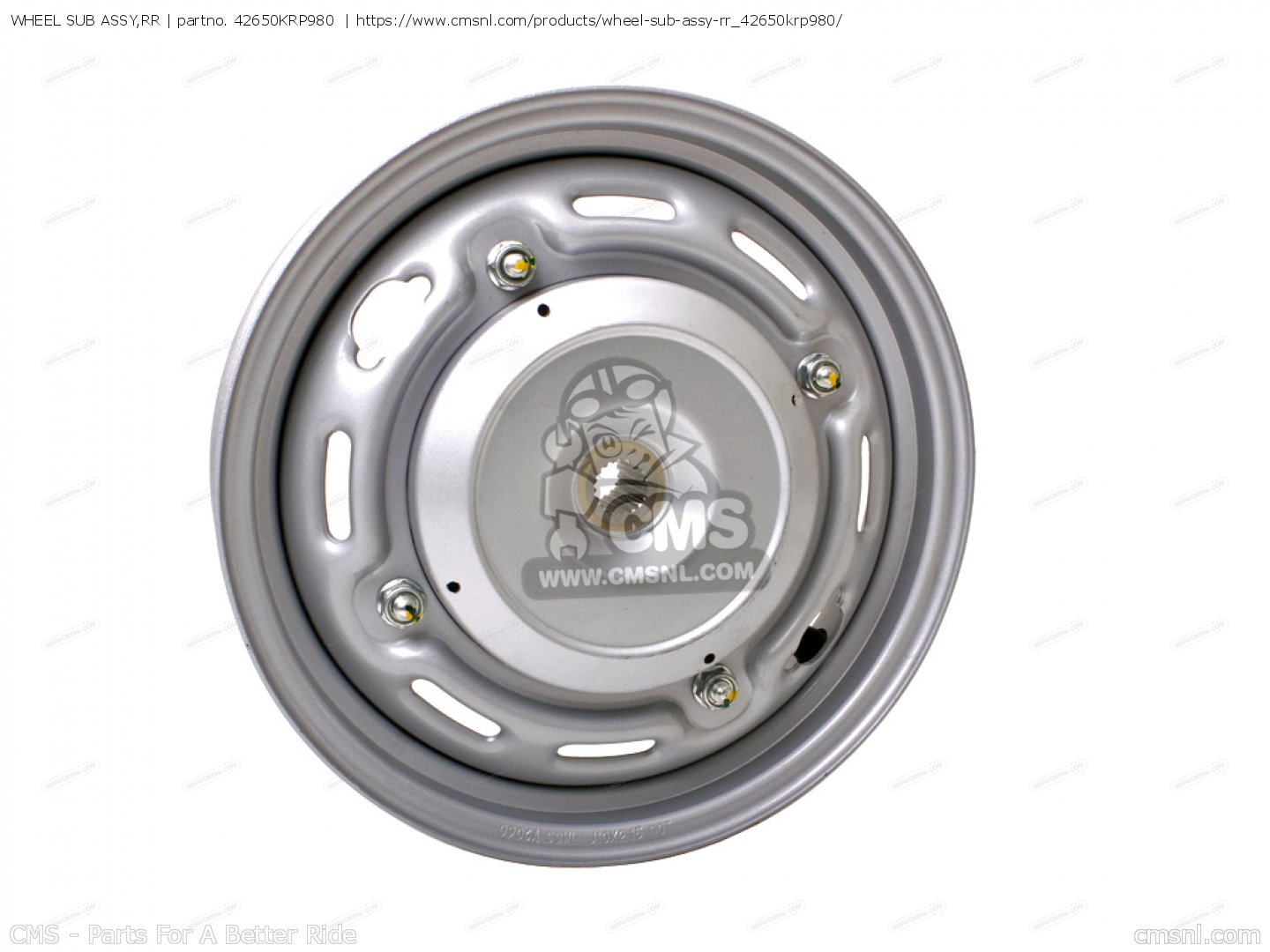 42650KRP980: WHEEL SUB ASSY,RR Honda - buy the 42650-KRP-980 at CMSNL