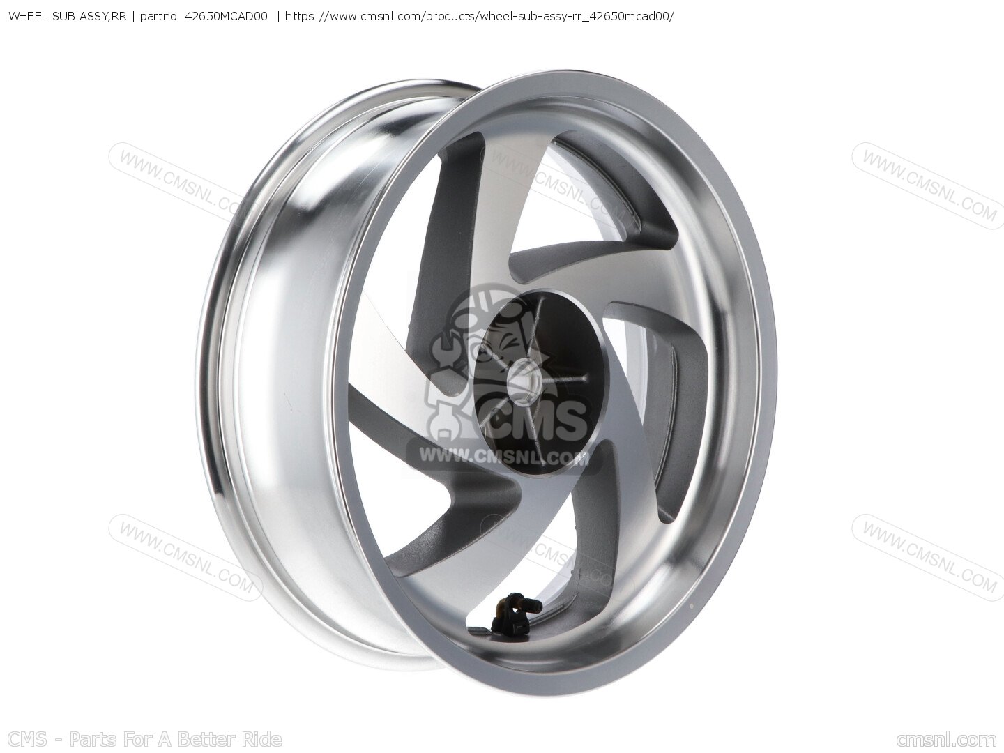 42650MCAD00: WHEEL SUB ASSY,RR Honda - buy the 42650-MCA-D00 at CMSNL