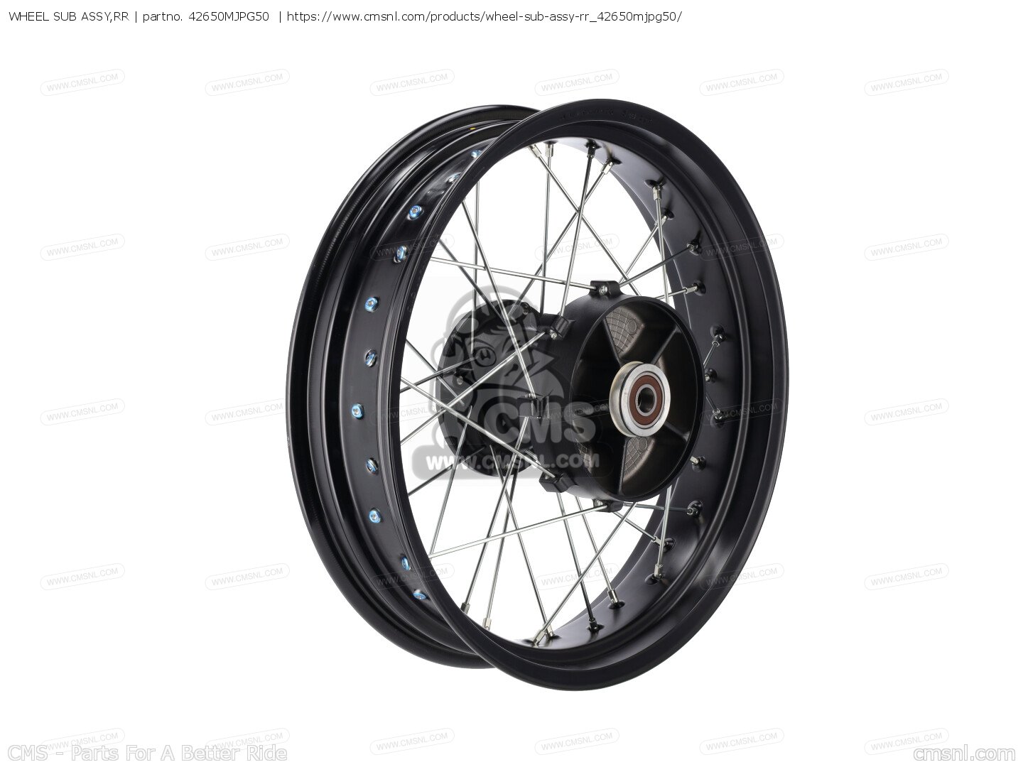 42650MJPG50: WHEEL SUB ASSY,RR Honda - buy the 42650-MJP-G50 at CMSNL