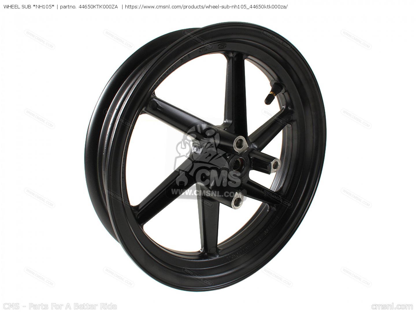 44650KTK000ZA: Wheel Sub *nh105* Honda - buy the 44650-KTK-000ZA at CMSNL