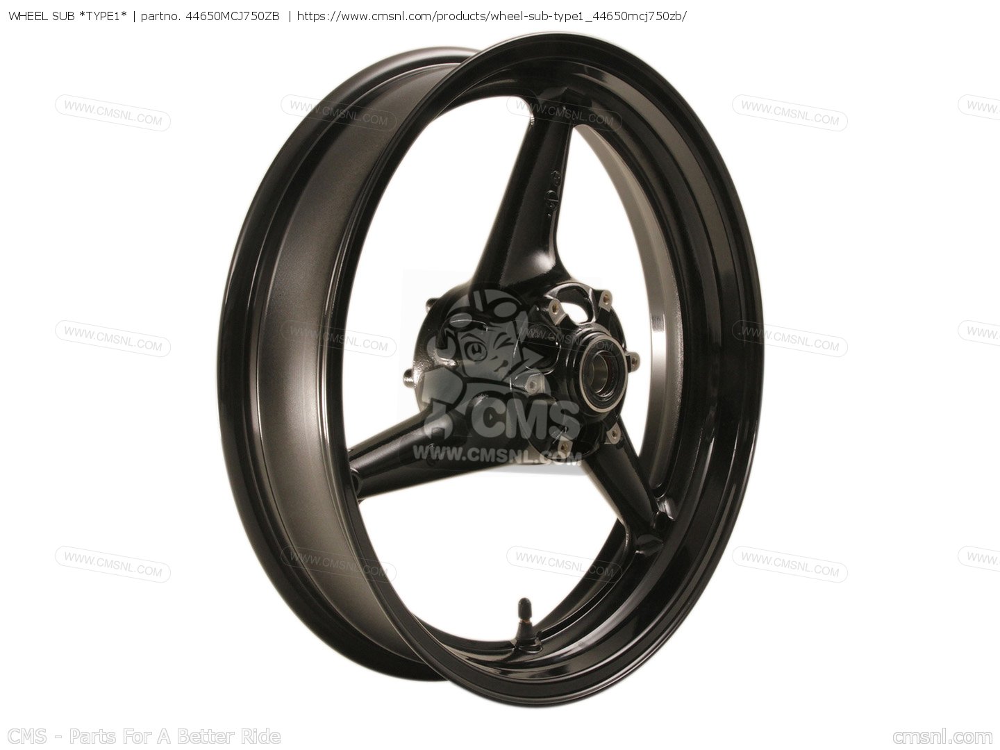 44650MCJ750ZB: WHEEL SUB *TYPE1* Honda - buy the 44650-MCJ-750ZB at CMSNL