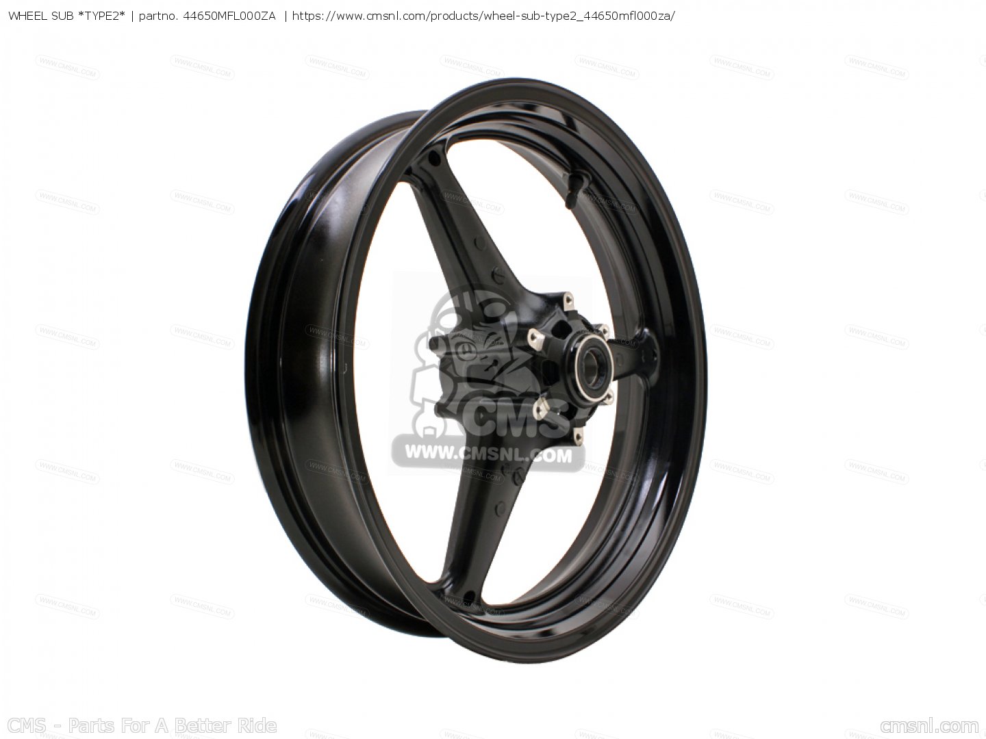 44650MFL000ZA: WHEEL SUB *TYPE2* Honda - buy the 44650-MFL-000ZA at CMSNL