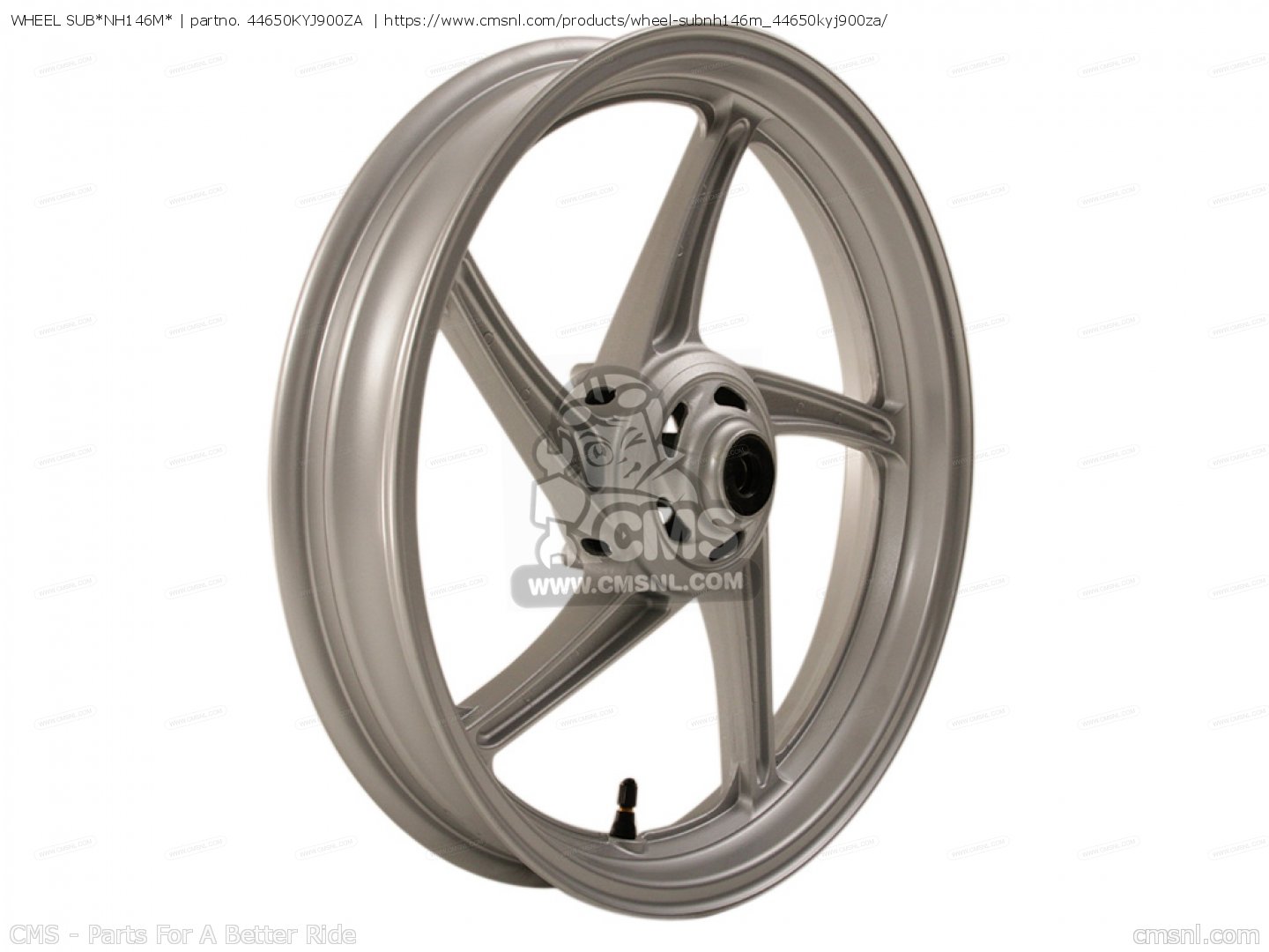 44650KYJ900ZA: WHEEL SUB*NH146M* Honda - buy the 44650-KYJ-900ZA at CMSNL