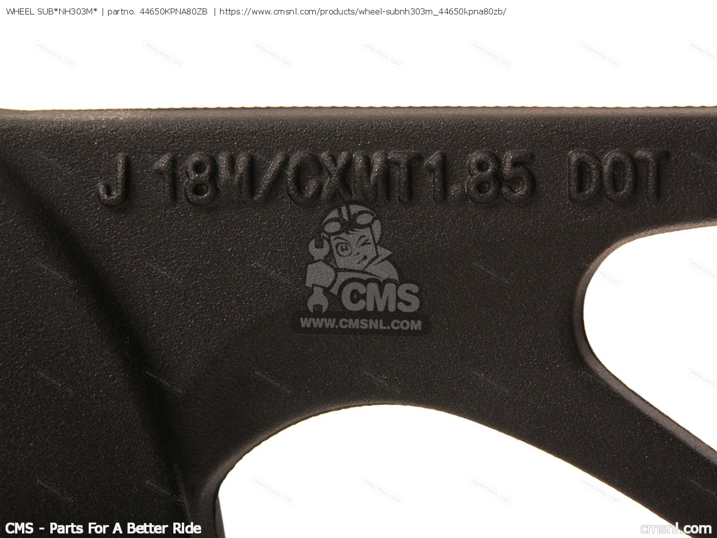 44650KPNA80ZB: Wheel Sub*nh303m* Honda - buy the 44650-KPN-A80ZB at CMSNL