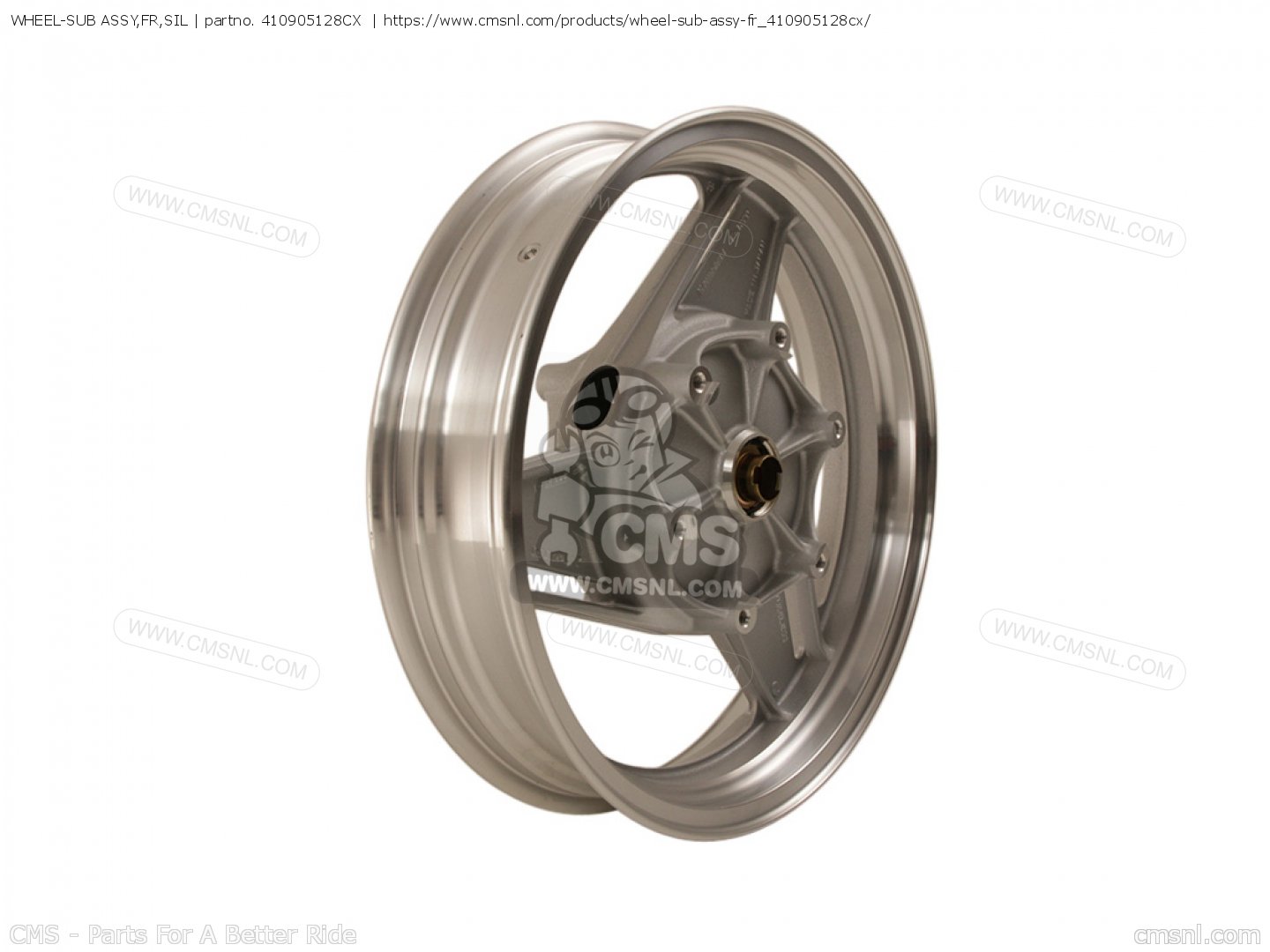 410905128CX: WHEEL-SUB ASSY,FR,SIL Kawasaki - buy the 41090-5128-CX at ...
