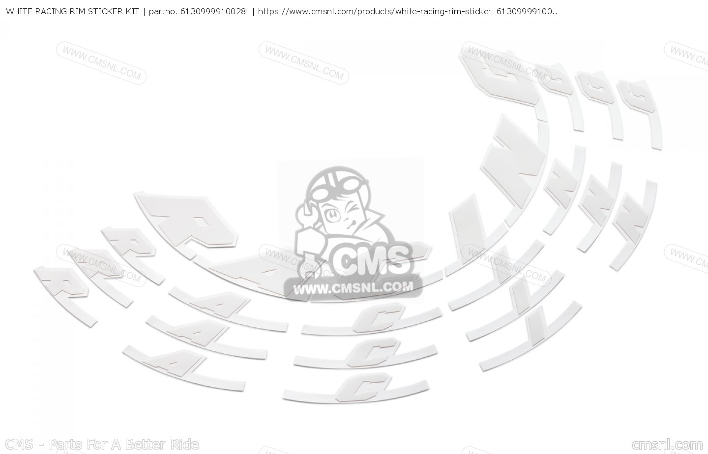 6130999910028: WHITE RACING RIM STICKER KIT KTM - buy the 6130999910028 ...