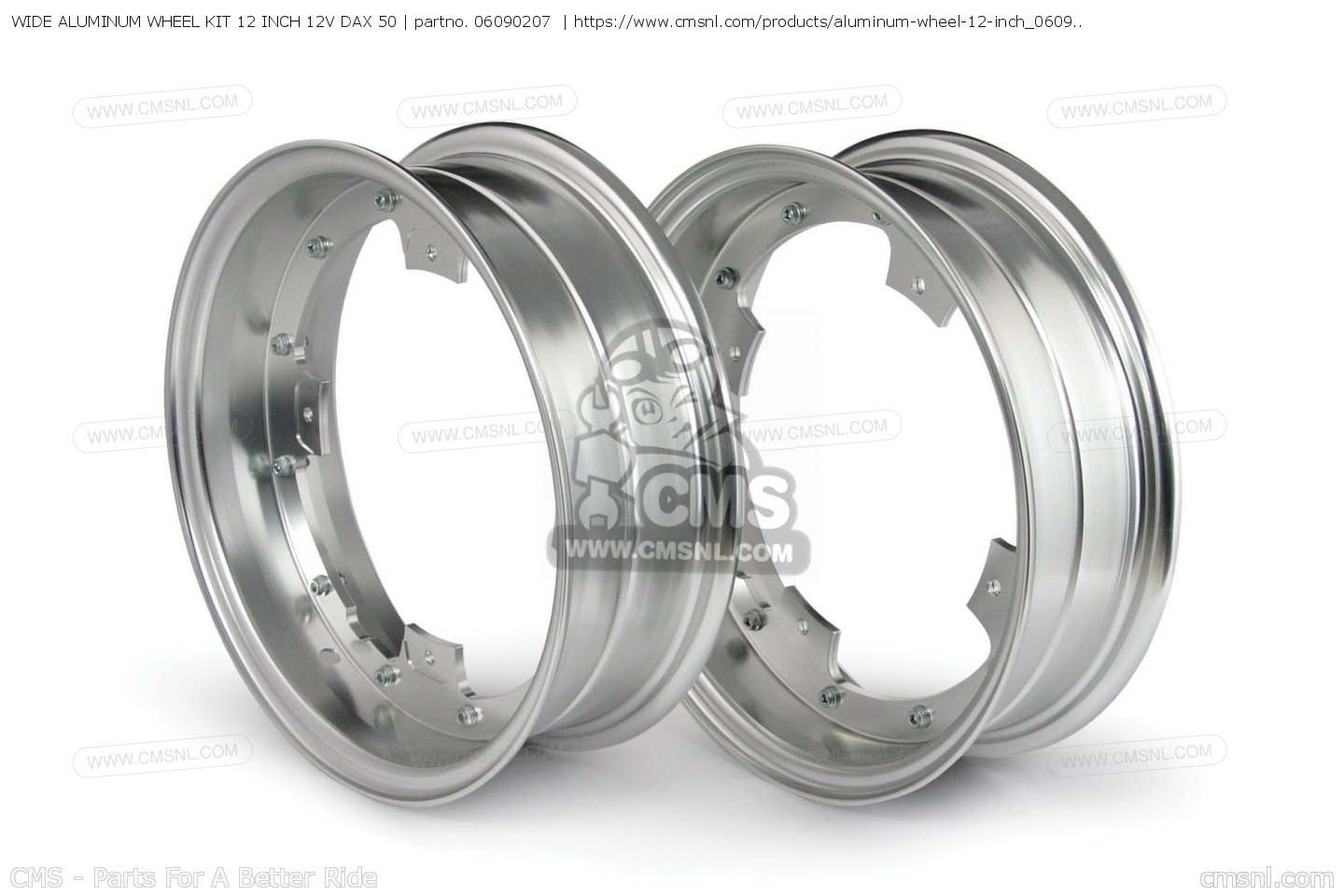 06090207: Wide Aluminum Wheel Kit 12 Inch 12v Dax 50 Takegawa - buy the ...