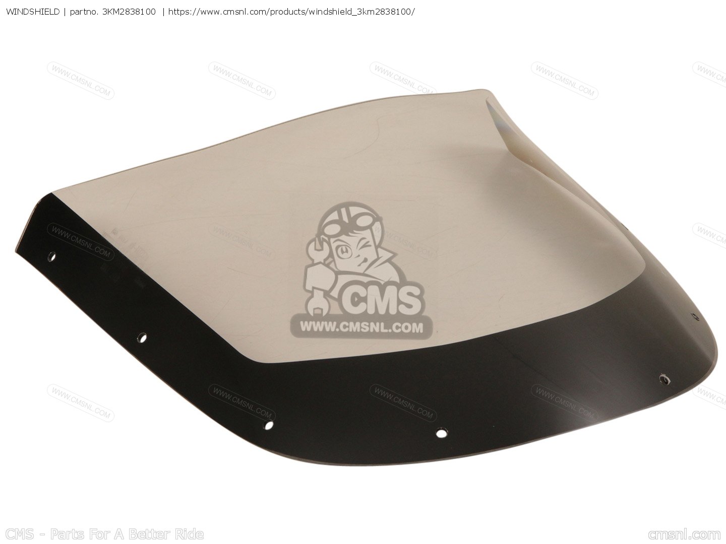 3KM2838100: WINDSHIELD Yamaha - buy the 3KM-28381-00-00 at CMSNL