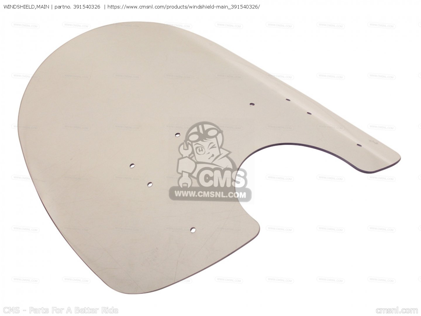 391540326: WINDSHIELD,MAIN Kawasaki - buy the 39154-0326 at CMSNL