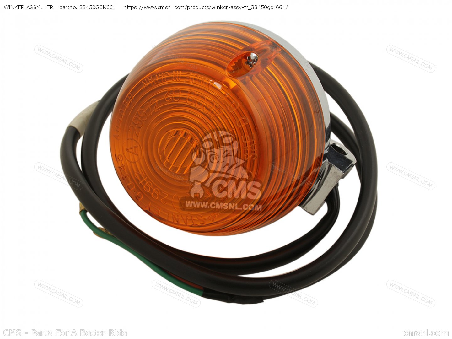 33450GCK661: Winker Assy.,l Fr Honda - buy the 33450-GCK-661 at CMSNL