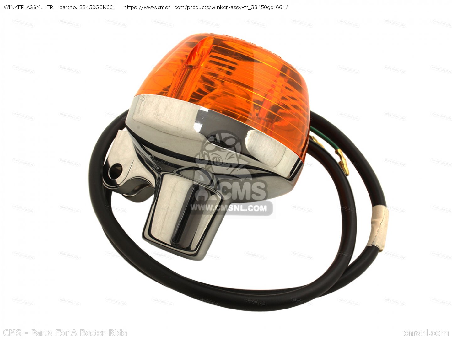 33450GCK661: Winker Assy.,l Fr Honda - buy the 33450-GCK-661 at CMSNL