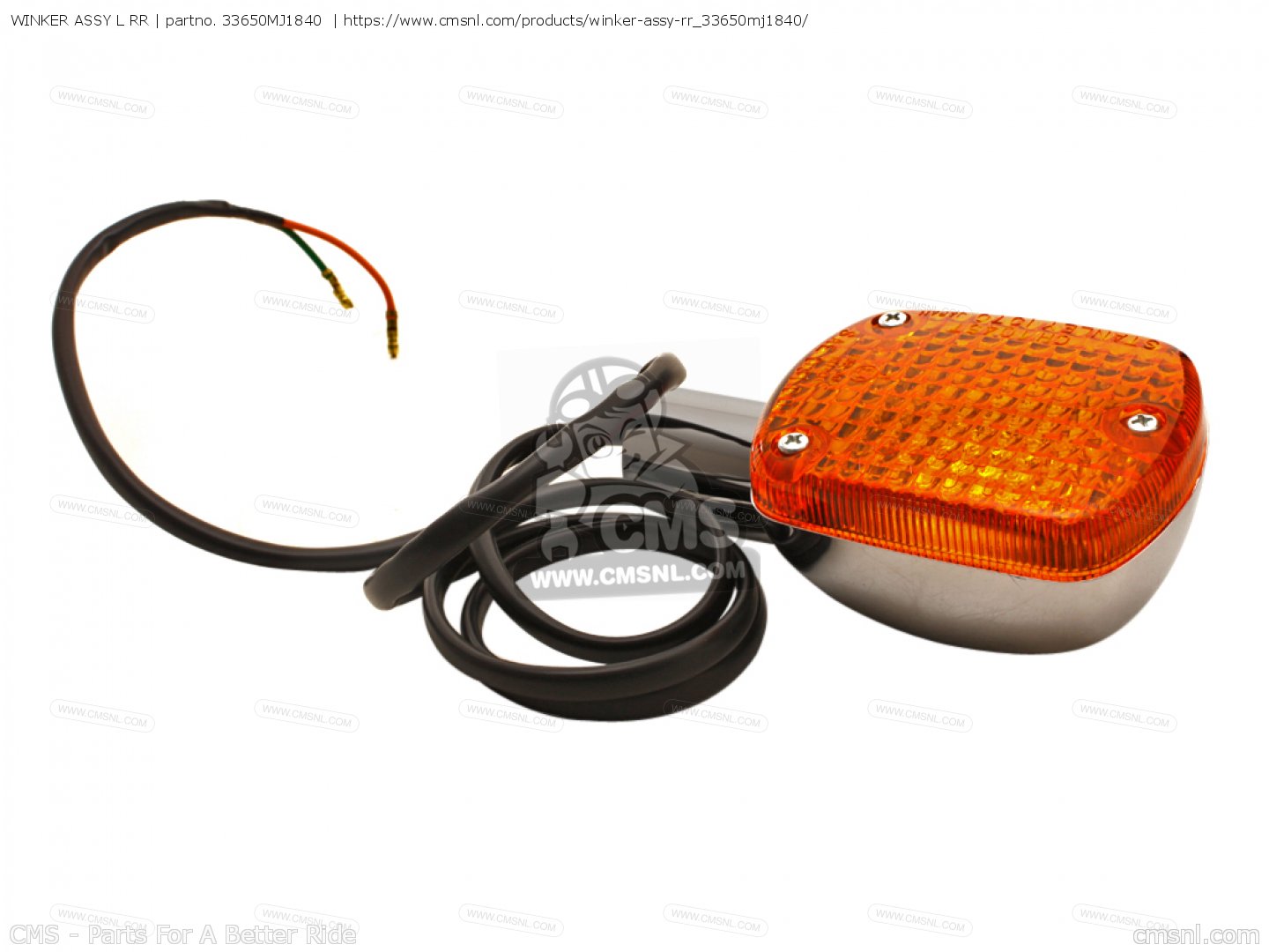 33650MJ1840: WINKER ASSY L RR Honda - buy the 33650-MJ1-840 at CMSNL