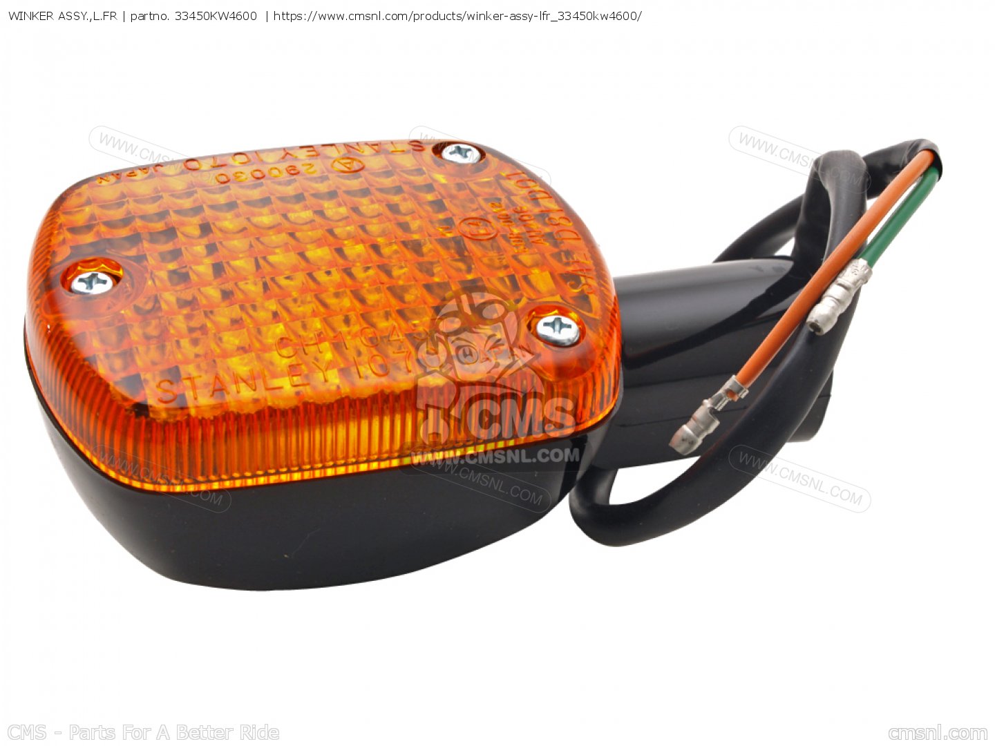 33450KW4600: Winker Assy.,l.fr Honda - buy the 33450-KW4-600 at CMSNL