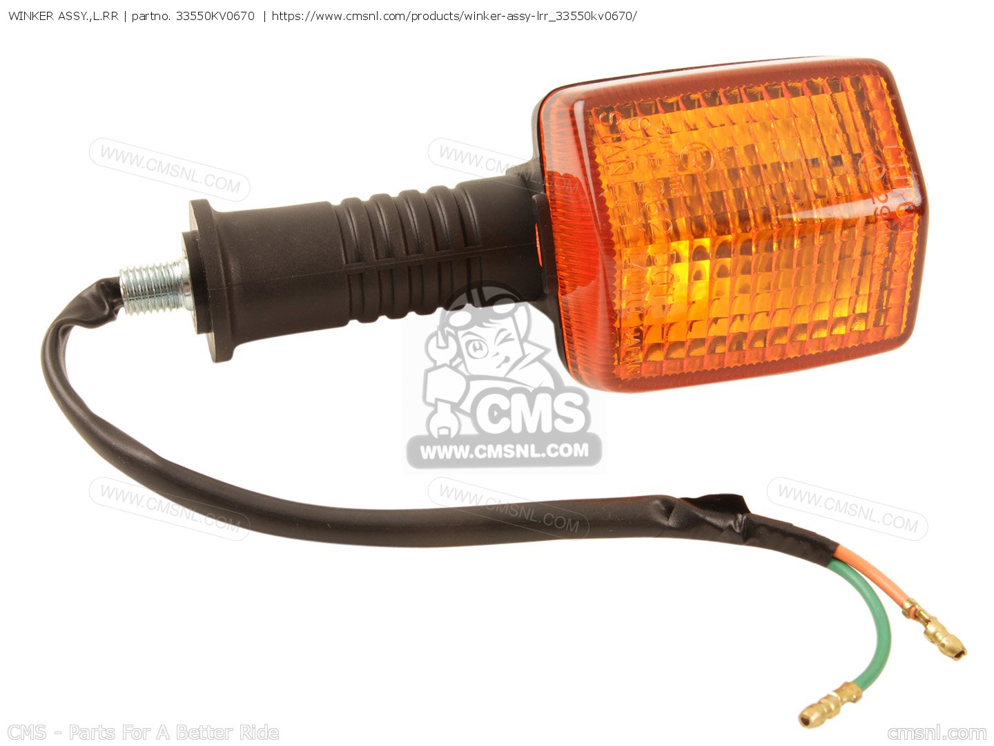 33550KV0670: Winker Assy.,l.rr Honda - buy the 33550-KV0-670 at CMSNL