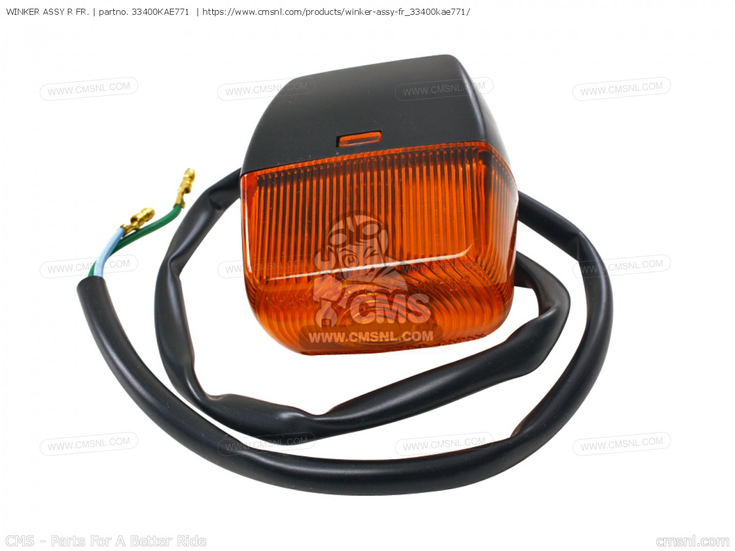 33400KAE771: Winker Assy R Fr. Honda - buy the 33400-KAE-771 at CMSNL